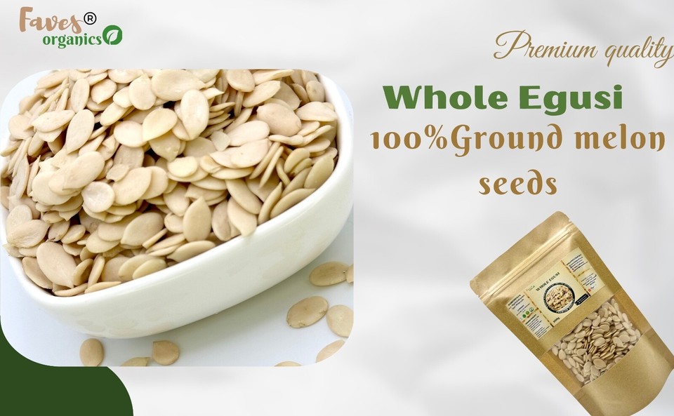 WHOLE EGUSI 100% Authentic Nigerian Hand Peeled Egusi Melon Seeds | eBay UK
