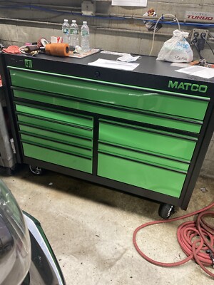 Green Matco double bay toolbox w/power drawer | eBay