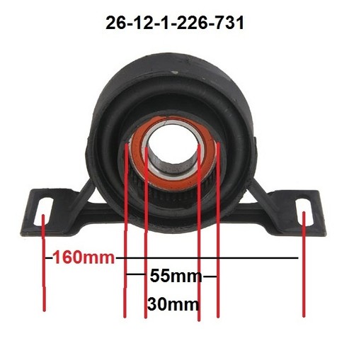 Driveshaft Center Carrier Bearing Support W Flex Disc Kit Fits BMW 3 ...