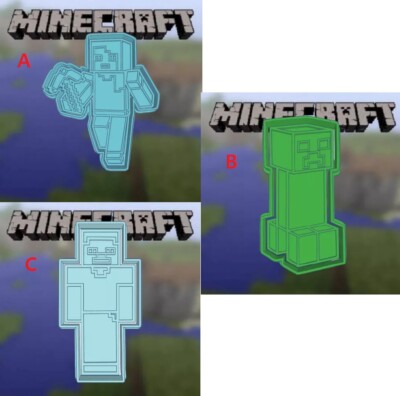Minecraft Cookie Cutter & Embosser Fondant Cutter Set | eBay Australia