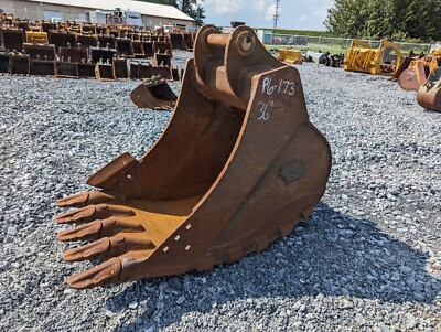 36" Hensley Bucket; 80 mm Pins; Fits: Cat, Case, Deere, Hitachi ...