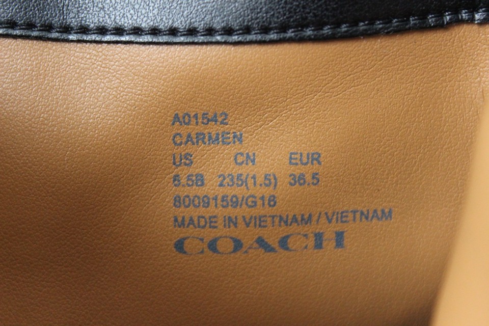 Coach Woman's Ankle Bootie Carmen Semi Mat CLF/Suede Black size 6.5 Med ...