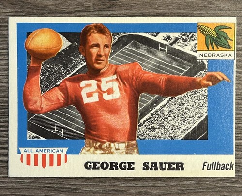 George Sauer 1955 Topps All American Rookie RC #31 EX | eBay