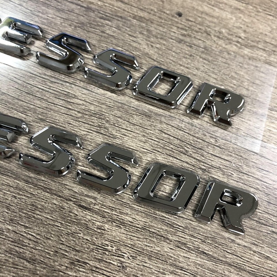 2x Chrome Silver Letter V8 KOMPRESSOR Emblem Side Fender Badge Sticker ...