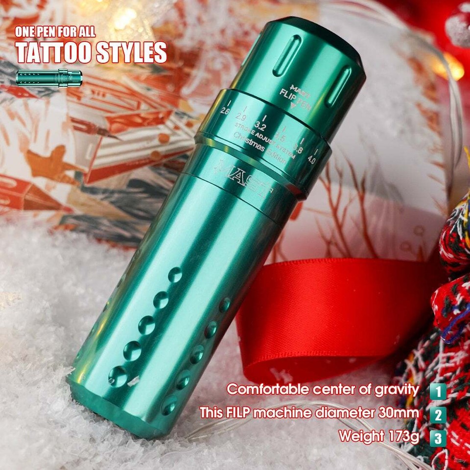 Mast Flip 2.6-4.0mm Six Stroke Rotary Tattoo Pen Machine Halo Power ...