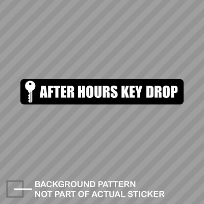 Horizontal After Hours Key Drop Sticker Decal Vinyl keydrop office | eBay