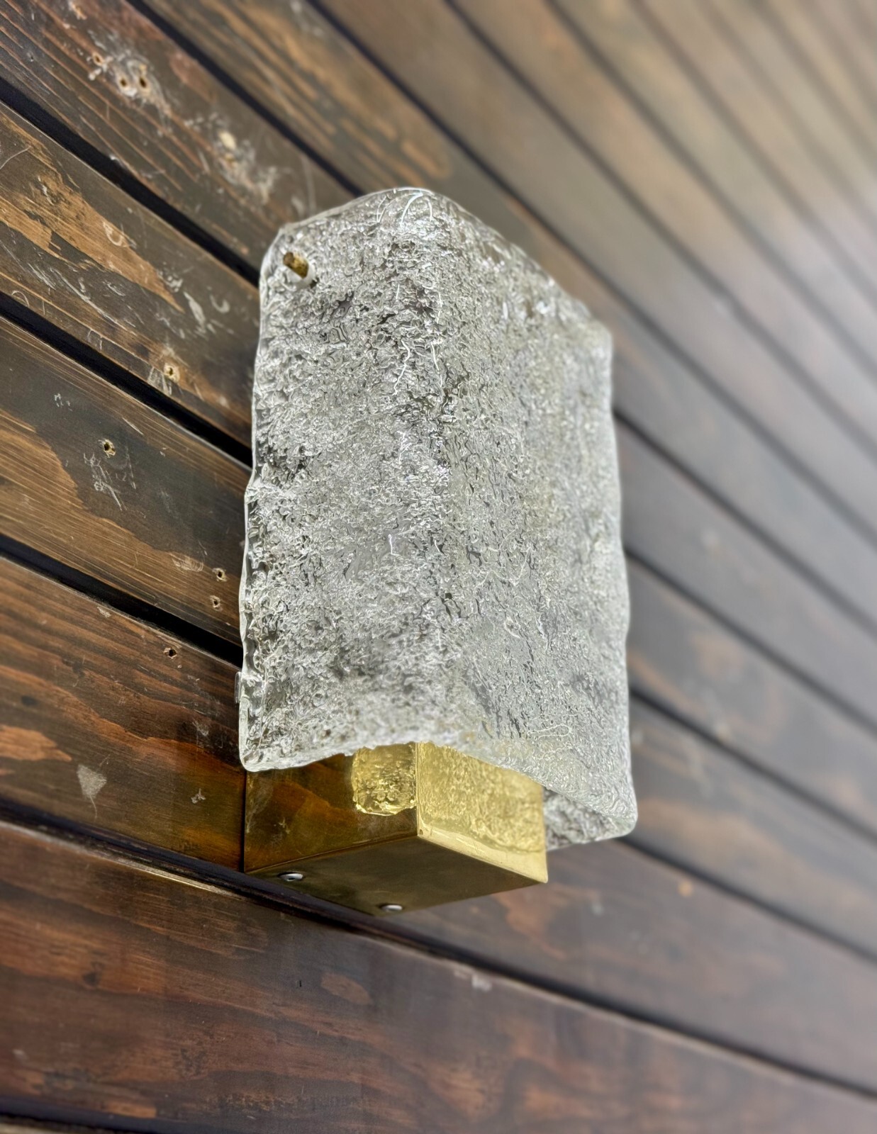 Nautical Gems Unique Ice Crystal Type Glass Brass Interior Wall Design ...