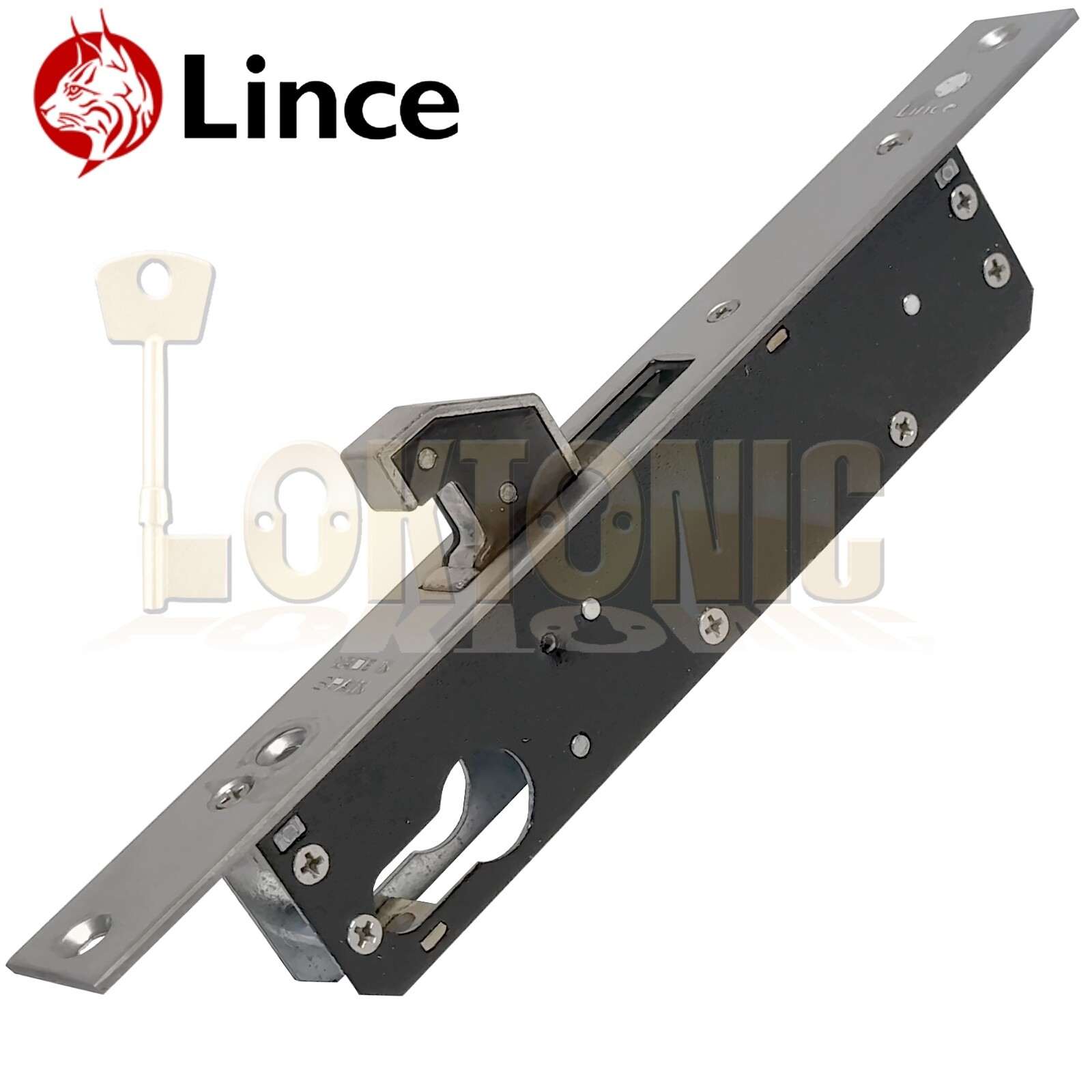 Lince 5572 Narrow Stile Heavy Duty Mortice Euro Hook lock Van Shed Gate ...