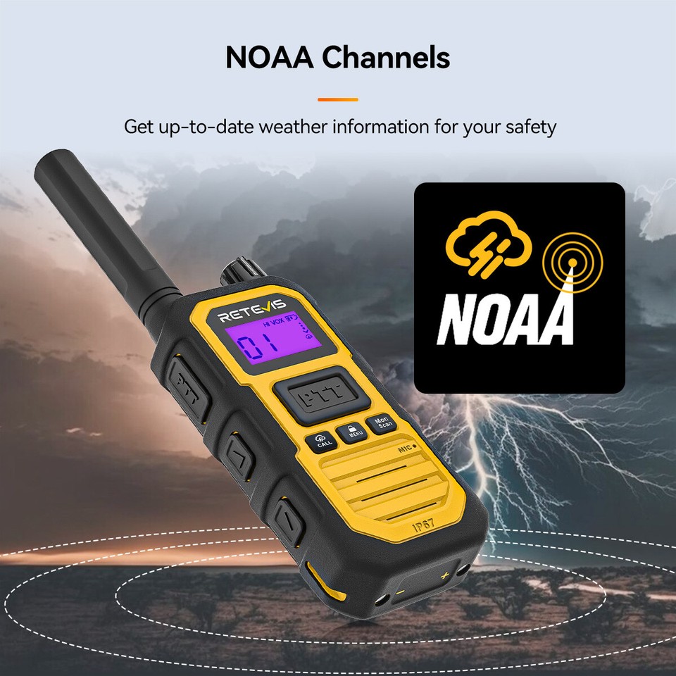 Retevis RB48P GMRS Waterproof Heavy Duty Walkie Talkie Long Range Two ...