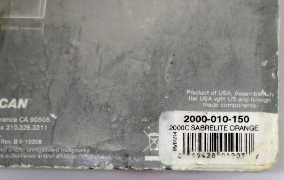 PELICAN Brand NOS Sabrelite 2000C ORANGE FLASHLIGHT Still sealed ...