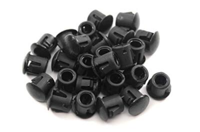 1/4" Hole Nylon Locking Panel Plugs Black/White Dome Cover 5/16" Top ...