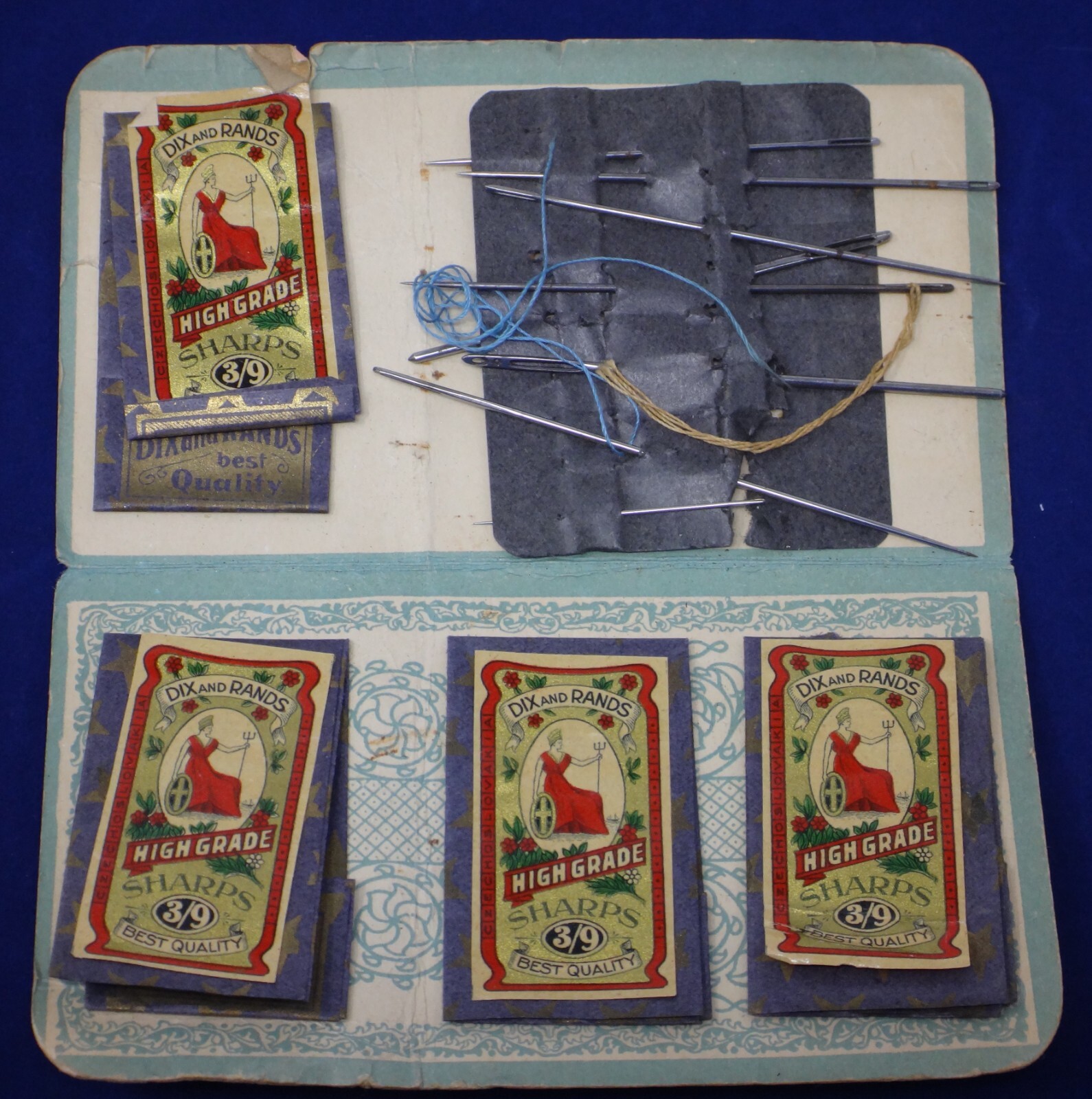 Vintage The HOME NEEDLE Case Sewing Kit Set Marked Dix and Rands High ...