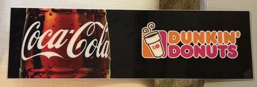 Coca Cola And Dunkin Donuts Plexiglass Sign | eBay