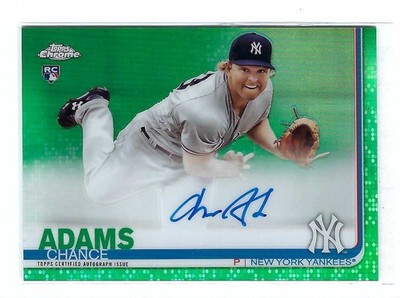 2019 Topps Chrome Rookie Auto Green Refractor #RA-CA CHANCE ADAMS /99 ...