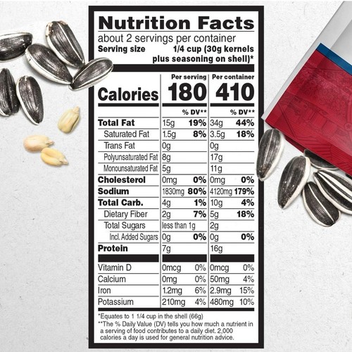 DAVID Seeds Roasted and Salted Bacon Mac & Cheese Jumbo Sunflower Seeds ...