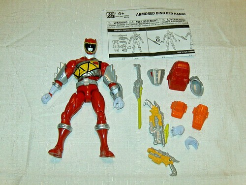 2014 Ban Dai Power Rangers Dino Charge Armored Dino Red Ranger Loose ...