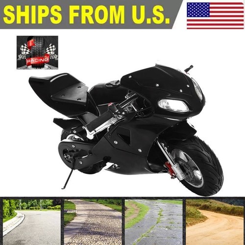 Gas Pocket Bike 49cc Engine Gas Powered 2-Stroke Mini Motorcycle Rocket ...