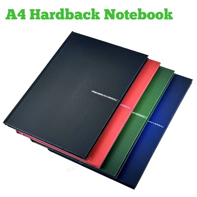 A4 Journal Notebook 160 Pages Hardback Cover Feint Margin Exercise Book ...