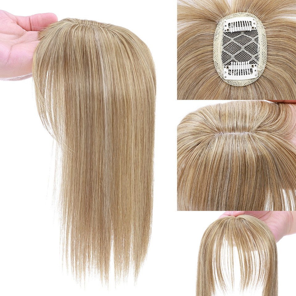 Natural Hair Topper Toupee Clip in Hairpiece Full Head Top Hairpiece ...