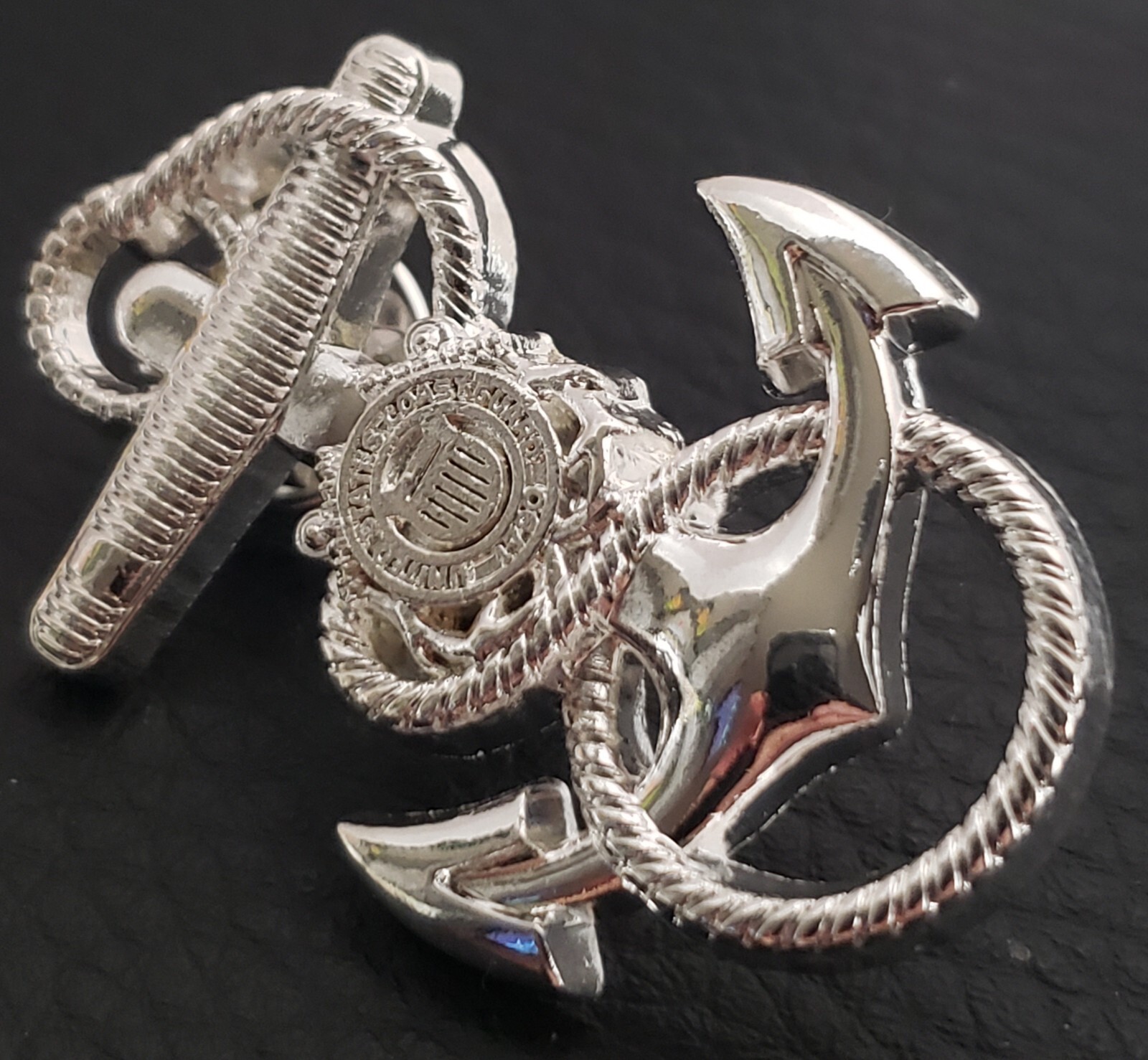 US Coast Guard Anchor Cap Hat Badge Screw Back USCG Pin Naval Insignia ...
