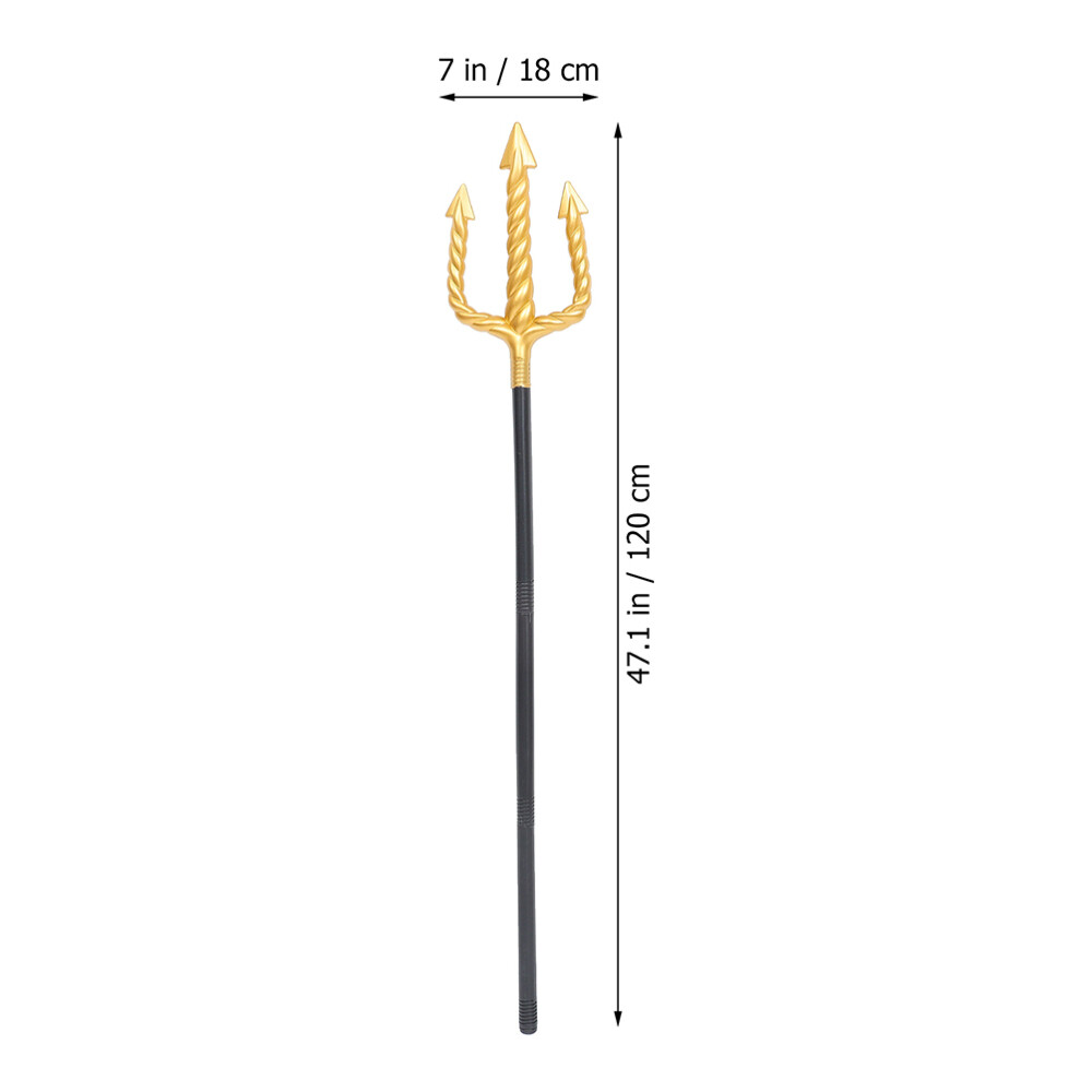 2 Pcs Triple Fork Performance Props Plastic Child Decorative Trident ...