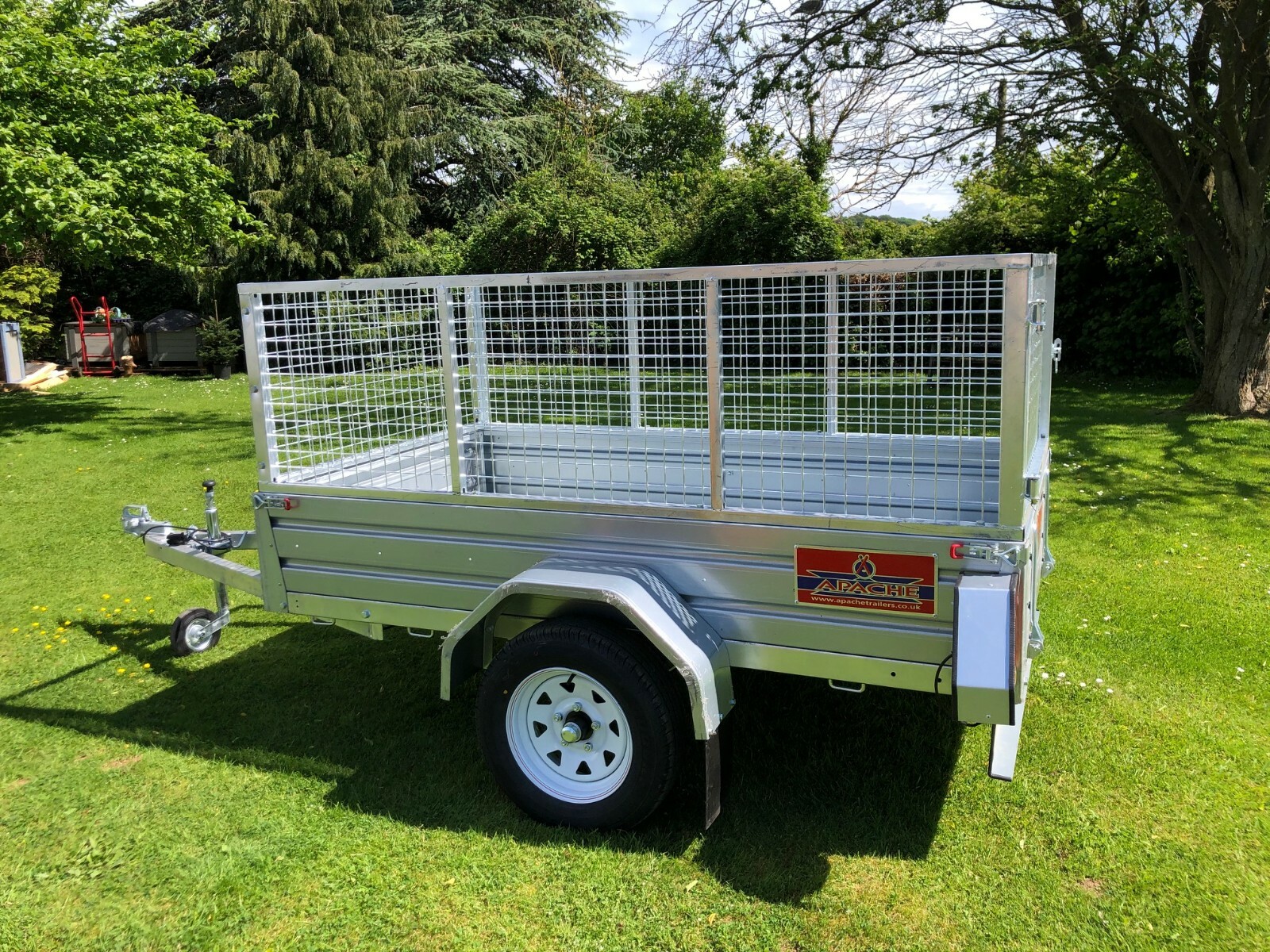 Apache 7x4 Trailer Brand New Fully Galvanized With Cage ,750KG GVW , UK ...