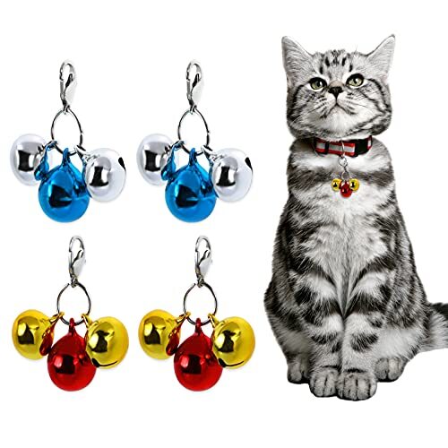 12 Bells Cat Dog Collar Bells, 4 Sets Jingle Bell for Cat Collar Dog ...