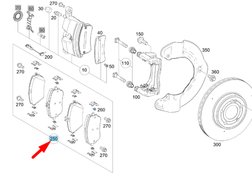 MERCEDES-BENZ A W177 Front Brake Pads Set A0004207400 GENUINE for sale ...