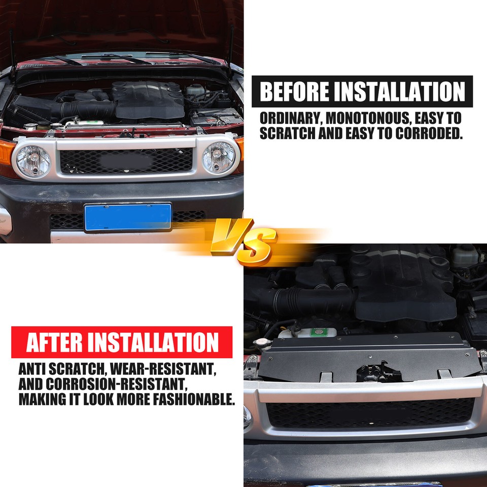 Replacement Alloy Black Engine Hood Cabin Cover Trim For Toyota FJ ...