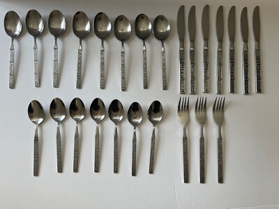 Vintage 25 PC Oneida Spring Fever Northland Stainless Korea Flatware ...