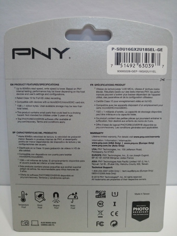 New PNY Elite 2 PK 16GB Micro SDHC Memory Cards Class 10 w/ Adapter | eBay