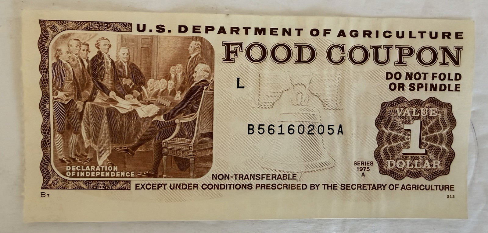 FOOD STAMP COUPON USDA 1975 A $1 Vintage | eBay