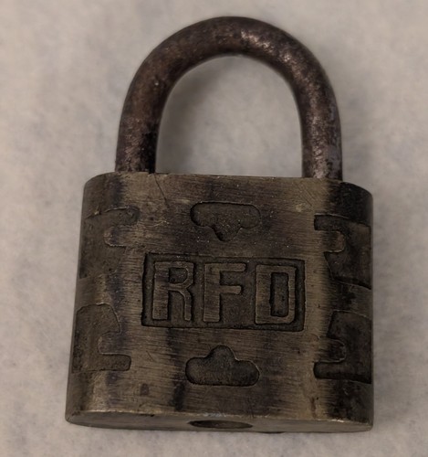 Vintage RFD Padlock - Made in USA - Metal Lock - NO Key Locked | eBay