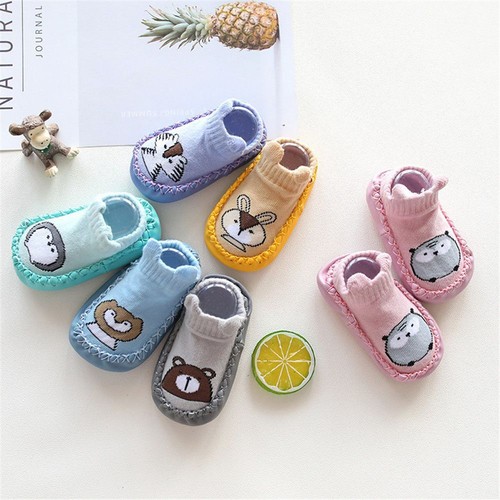 First Walkers Newborn Floor Socks Combed Cotton Cartoon Anti-slip Socks ...