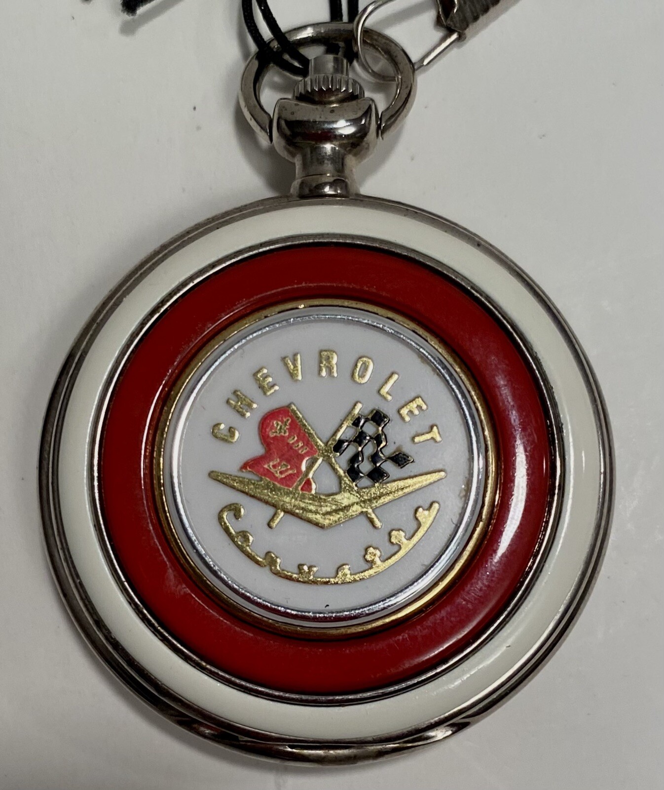 1957 CORVETTE Pocket Watch 52mm + Black Case + 12” Chain by Franklin ...