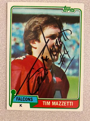 Tim Mazzetti signed ATLANTA FALCONS card 1981 Topps | eBay