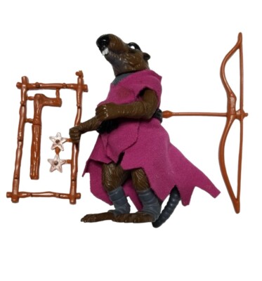 Vintage 1988 TMNT Splinter Complete Loose Playmates With Bow Cane Stars ...