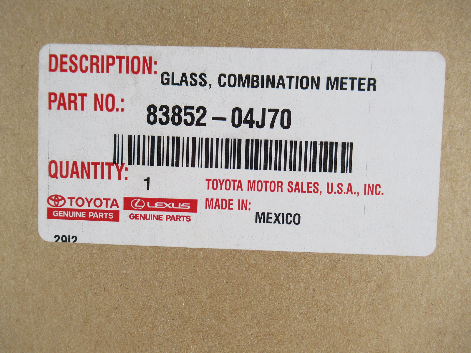 Genuine OEM Toyota 83852-04J70 Instrument Panel Lens 2016-2017 Tacoma ...