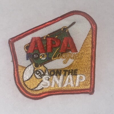 APA American Poolplayers Association Patch. On The Snap 9 Ball. 2.5”x2 ...