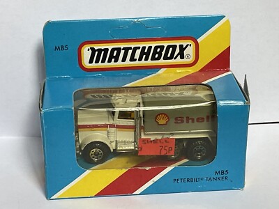 Matchbox MB 5 Peterbilt Tanker Shell White Grey 1981 Macao | eBay