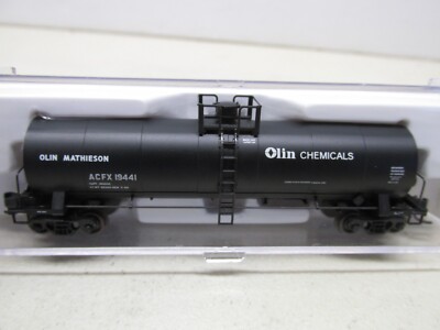 ATLAS # 40592 ~ OLIN-MATHIESON 17,360 GAL. TANK CAR # 19441 ~N SCALE | eBay