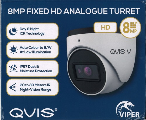 QVIS CCTV Camera 4K 8MP HD ANALOGUE IR FIXED TURRET VIPER DVR | eBay