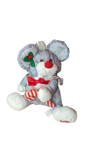 Vintage Puffalump Christmas Mouse 1987 Fisher Price Gray Candy Cane ...