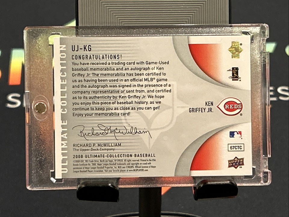 2008 Upper Deck Ultimate Collection Game Used Pants Auto /99 Ken Griffey Jr. | eBay