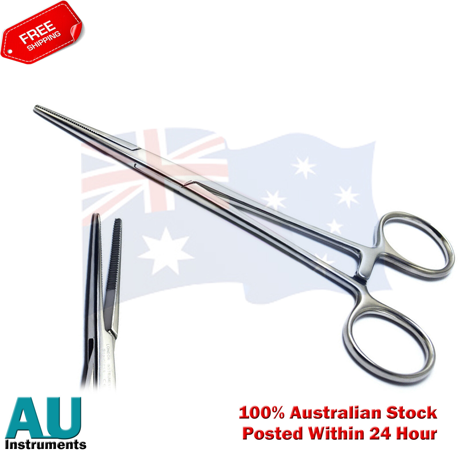 Self Locking Dental Tweezers Cotton Dressing & Hemostat Kelly Locking ...