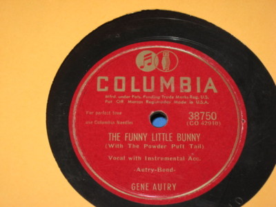 Gene Autry "Peter Cottontail / That Funny Little Bunny" Columbia 78 ...
