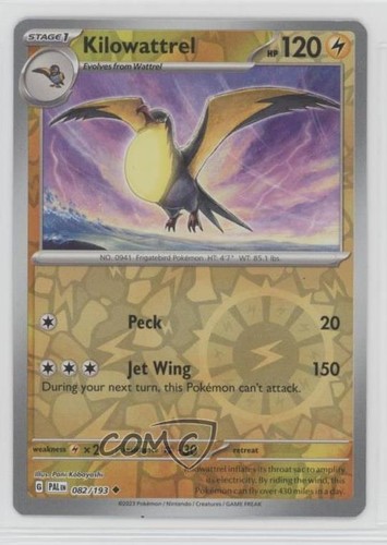 Kilowattrel Reverse Foil Pokemon Scarlet & Violet Paldea Evolved SV02 ...