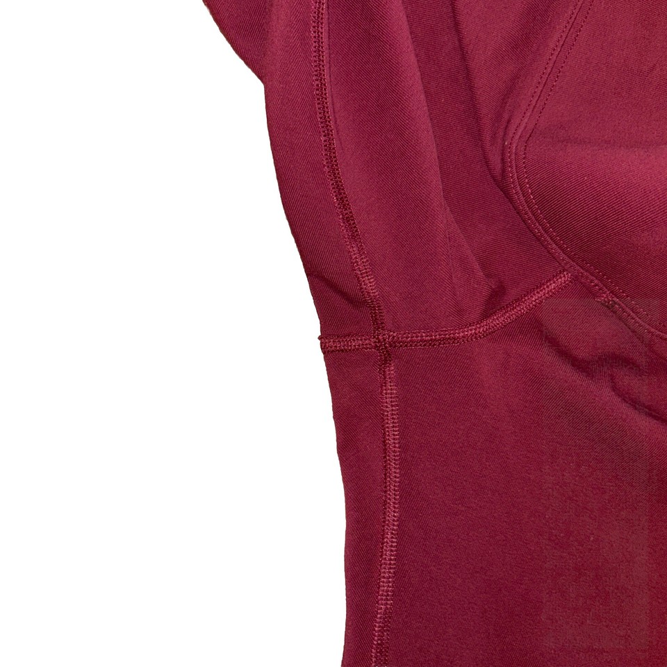 L Nike Essential Women Red White Tight Fit High Rise & Full Leggings Logo A124 | eBay