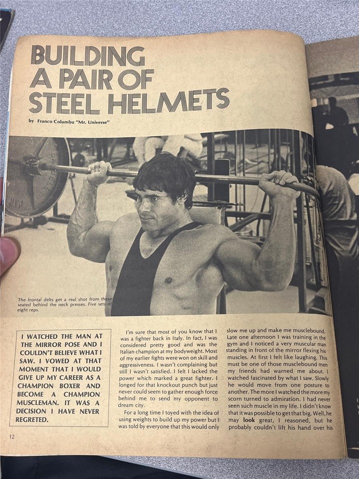 MUSCLE BUILDER bodybuilding magazine RICK WAYNE/Arnold Schwarzenegger ...