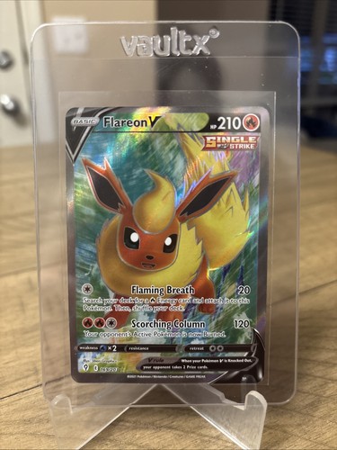 Pokemon Card - Flareon V Evolving Skies 169/203 Ultra Rare Full Art ...